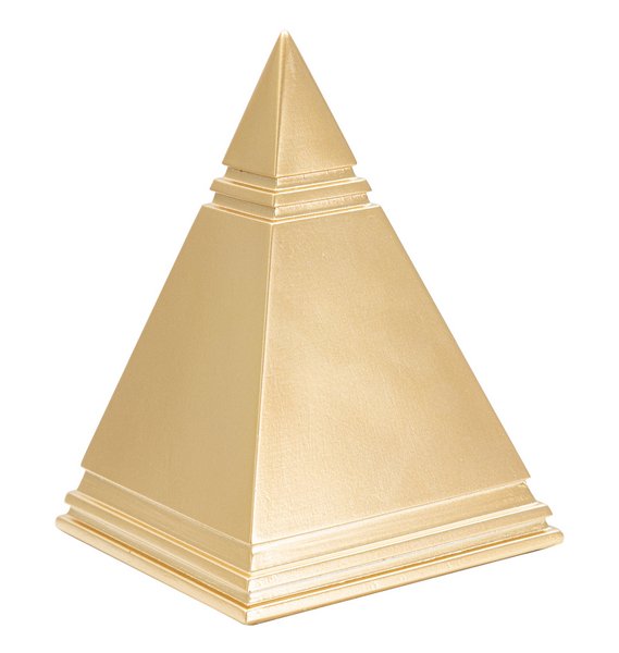 Statuetta Decorativa Soprammobile Piramide Oro